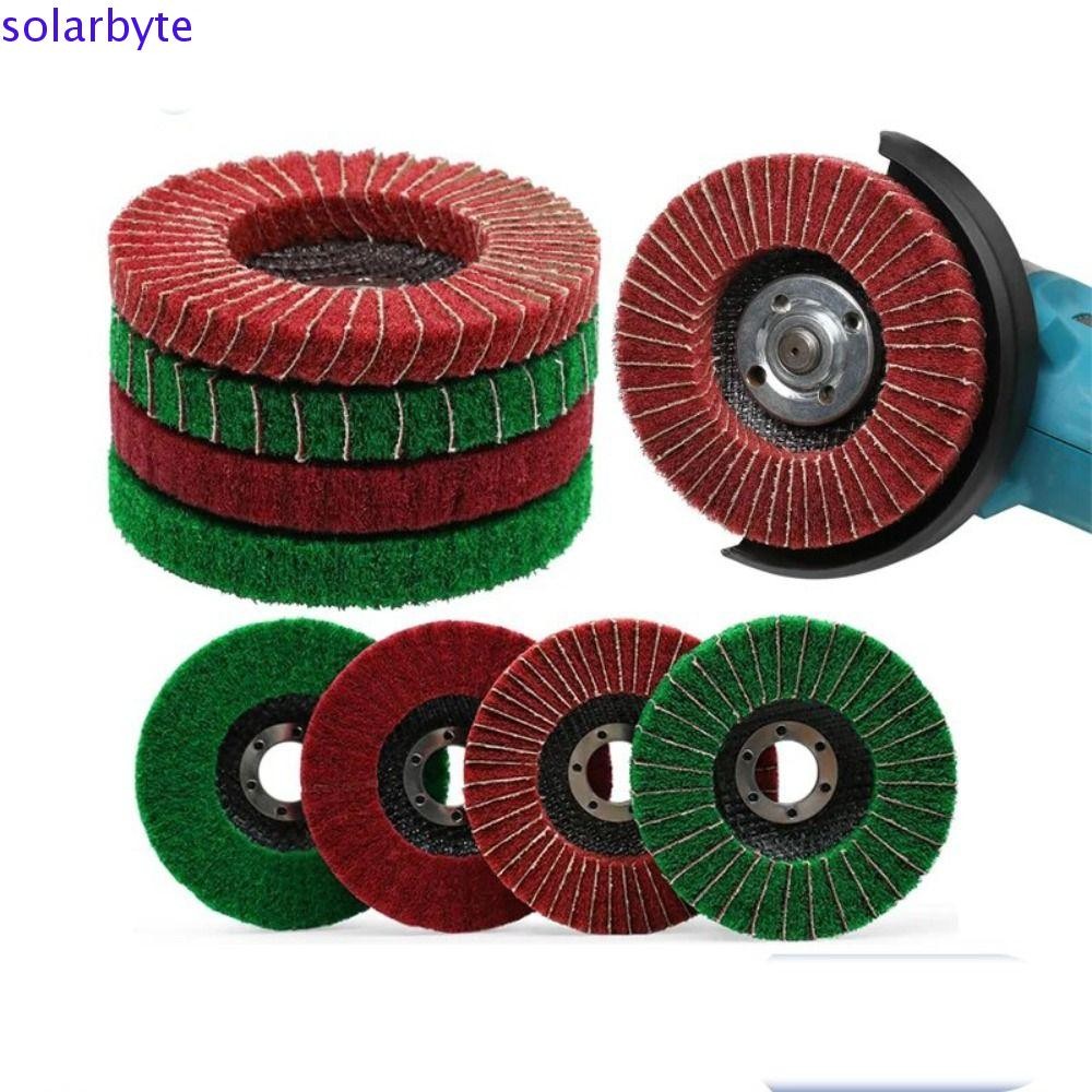 Solarbyte เครื่องบดมุม Flap บดแผ่น, 10 ซม. ล้อขัดทนทาน, บดแผ่นโลหะไม้ไนลอนไฟเบอร์ Flap รอบไม่ทอ ...