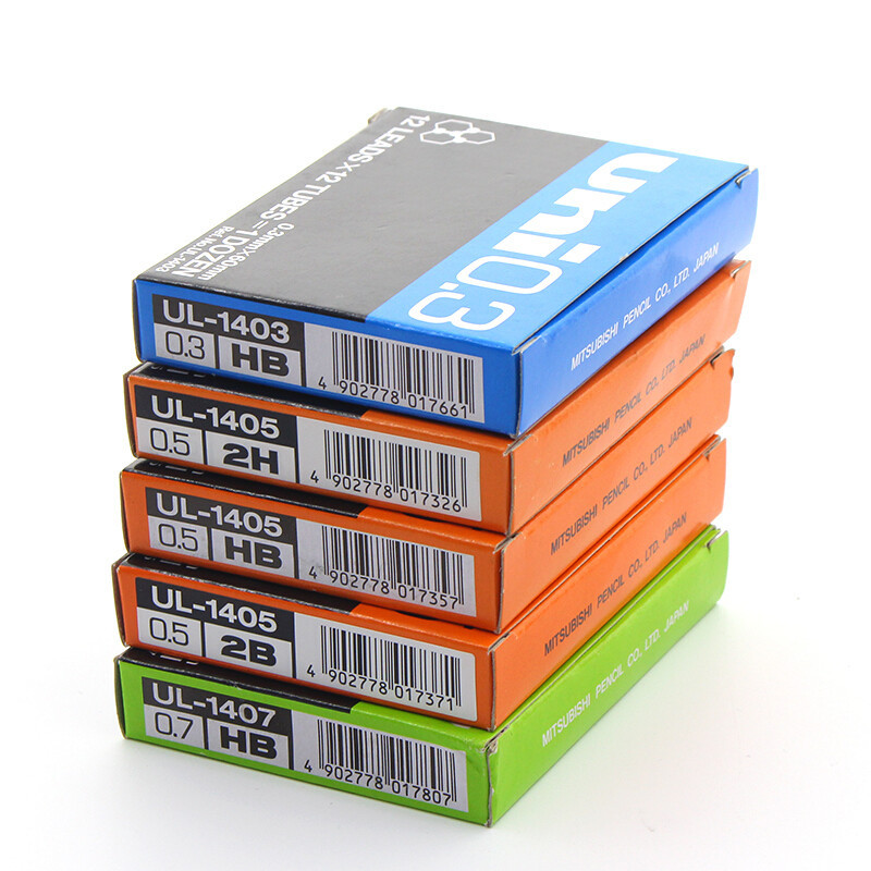 Japan UNI UNI Mitsubishi ไส้ดินสอกด UL-1405 0.3 0.5 0.7 มม. HB 2B ขยับได้ | Shopee Thailand