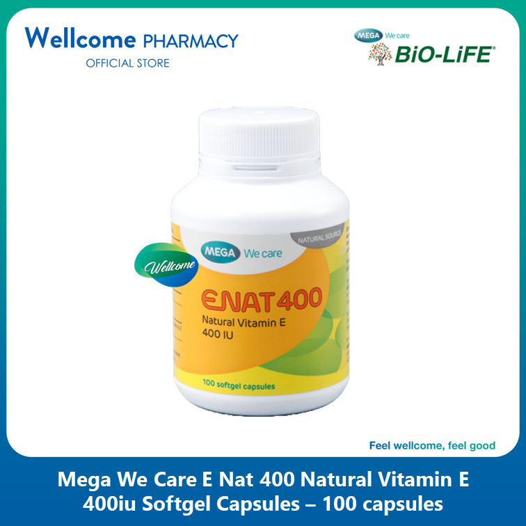 Mega Bio-Life ENTA 400 Natural Vitamin E 400iu Softgel Capsules - 100s ...