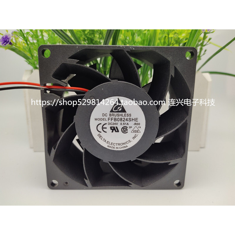 Delta FFB0824EHE/VHE/SHE 80 * 38 มม.24V Dual Ball Inverter พัดลมระบาย ...