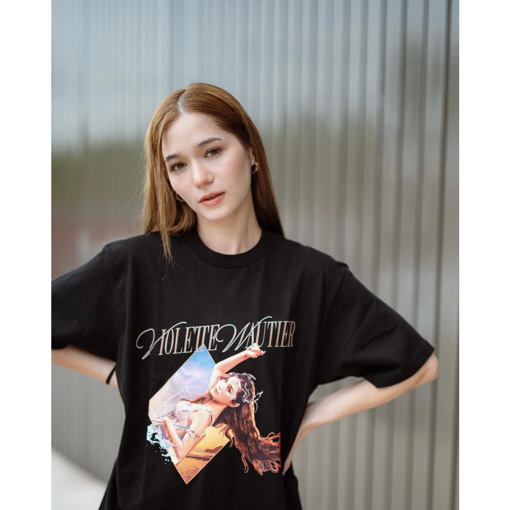 T-Shirt 4QUEENS VIOLETTE- Black | Shopee Thailand