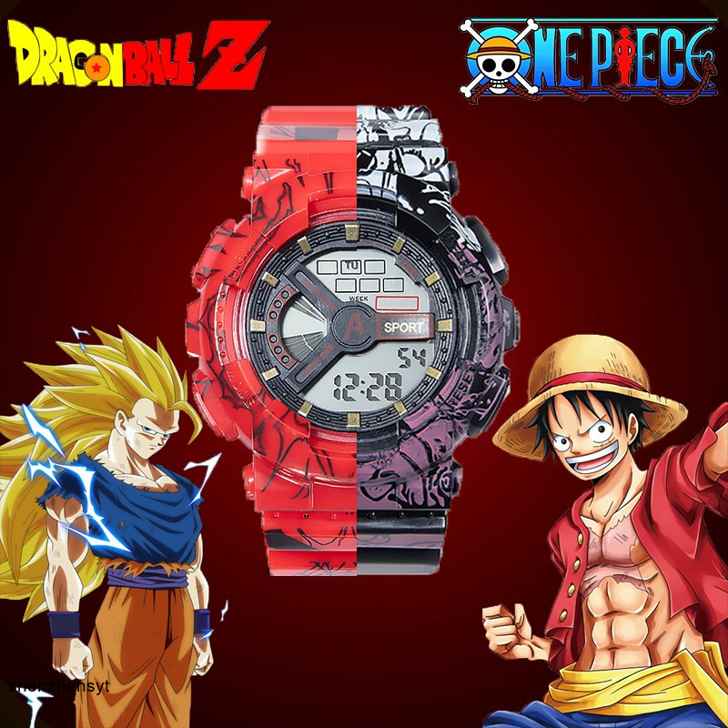 Cod One Piece Dragon Ball อะนิเมะผู้ชายกีฬานาฬิกา Luffy Kakarotto ...