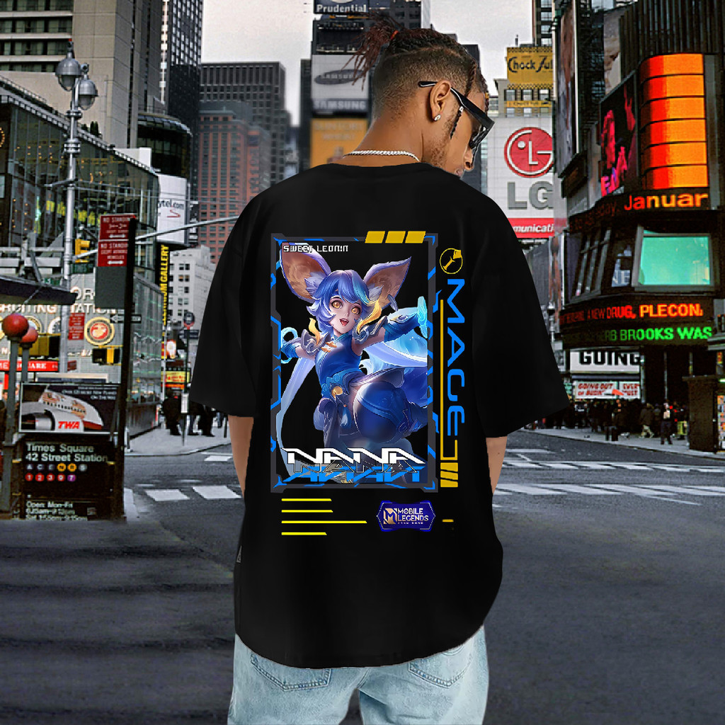 ใหม่ [⚡⚡Flash sale⚡⚡]เสื้อยืด Mobile Legends พิมพ์เกม Cyberpunk สไตล์ ...