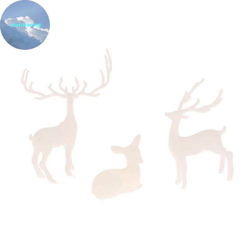 Warmwing 1 PC Mini เรซิ่นคริสตัลกวางคริสต์มาสป่า Elk ขนมสีขาวตกแต่งตาราง Merry Christmas Decor ...