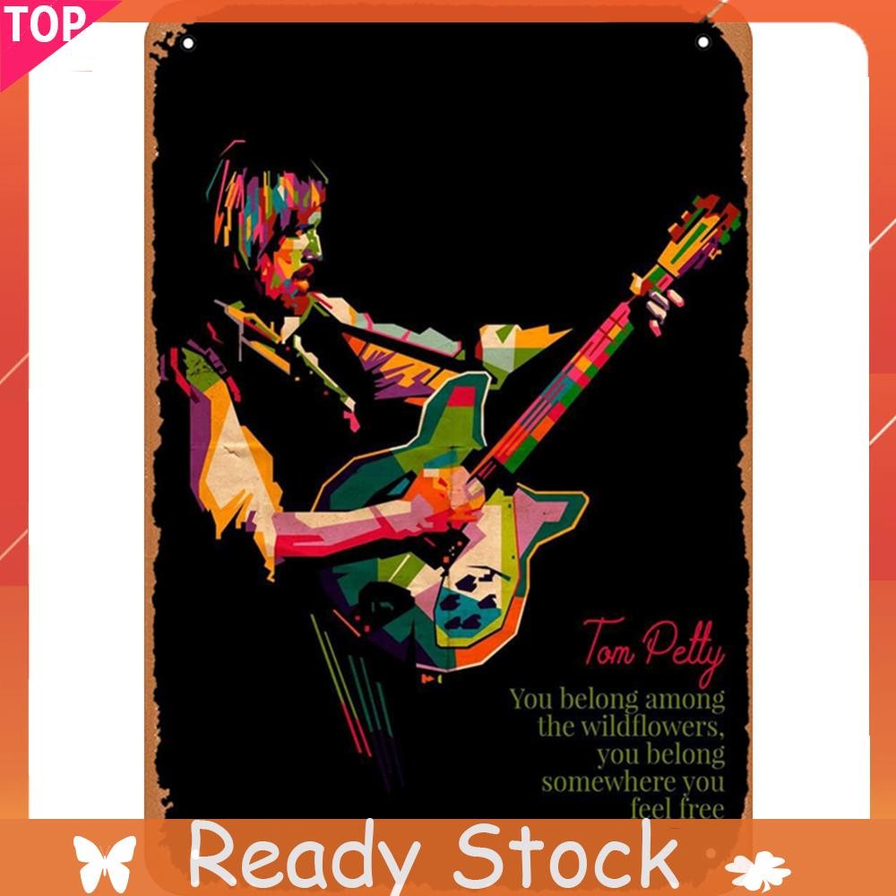 Vintage Metal Tom Petty Tin Sign ภาพวาดเหล็กสี่เหลี่ยม Wall Decor30x40 ...