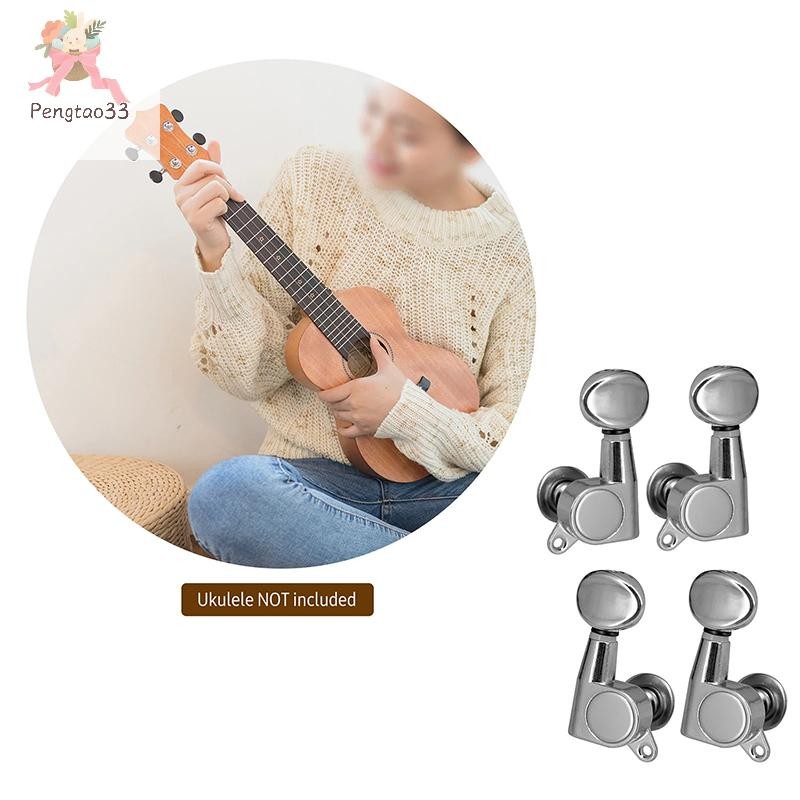 [ใหม่] 4 ชิ้น Ukulele Tuning Peg Uke ลูกบิดจูนเนอร์หัวเครื่องปรับแต่ง ...