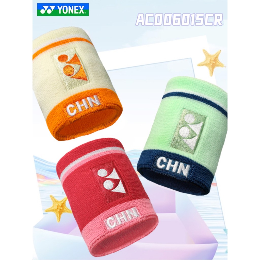 สายรัดข้อมือกีฬาแบดมินตัน YONEX YY ใหม่ AC 006015 ผ้า CR แห้งเร็ว ระบายอากาศได้ดี ดูดซับเหงื่อ ...