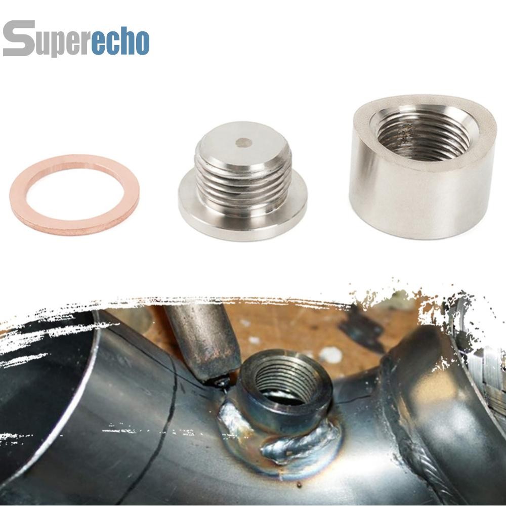 O2 Sensor Bung M18x1.5 เซนเซอร์ออกซิเจน Nut Weld Bung ปลั๊กสแตนเลส ...