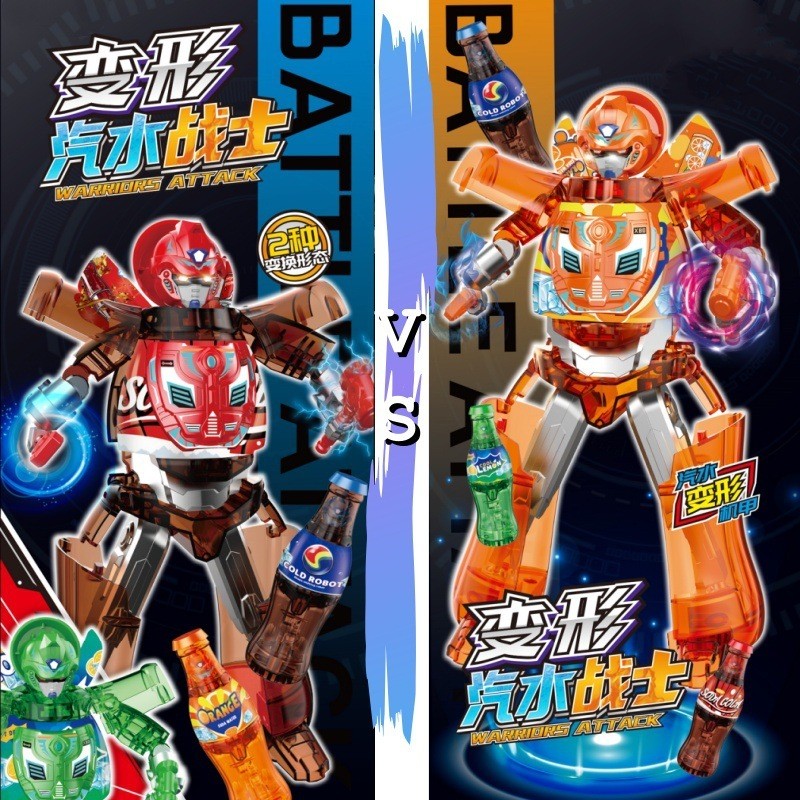 Creative Transforming Soda Mecha Warrior, Transforming Cola Drink Robot ...