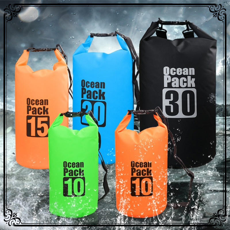 Ocean Pack (2L 3L 10L 20L 30L) กระเป๋ากันน้ํากลางแจ้งแห้งกระเป๋าสลิงไหล่กระเป๋าเป้สะพายหลัง ...
