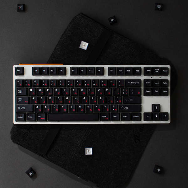 keycaps keycap GMK WoB Red Cyrillic Black & White Red Keycap ญี่ปุ่น ...