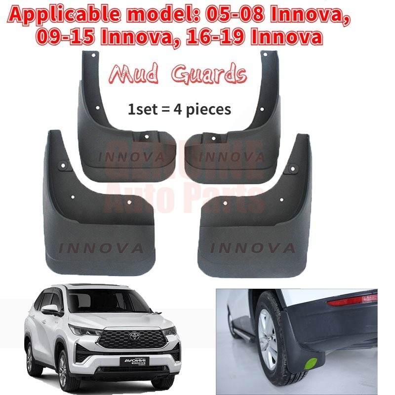 Toyota Innova Mudguard 2005-2008 / 2009-2015 / 2016 ถึง 2019 Mud Guards ...