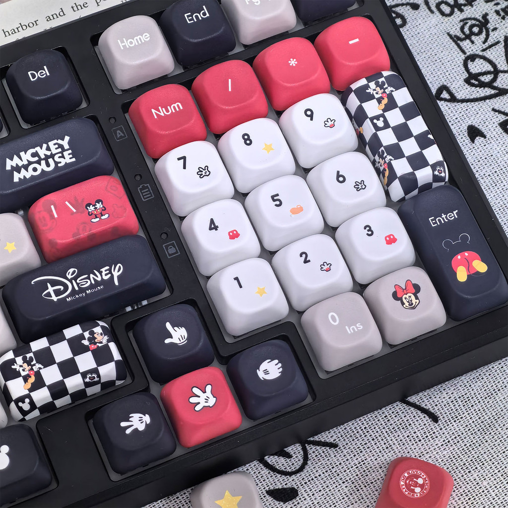 Disney Mickey Original Keycap MOA โปรไฟล์ PBT ระเหิดห้าด้าน Alice ...