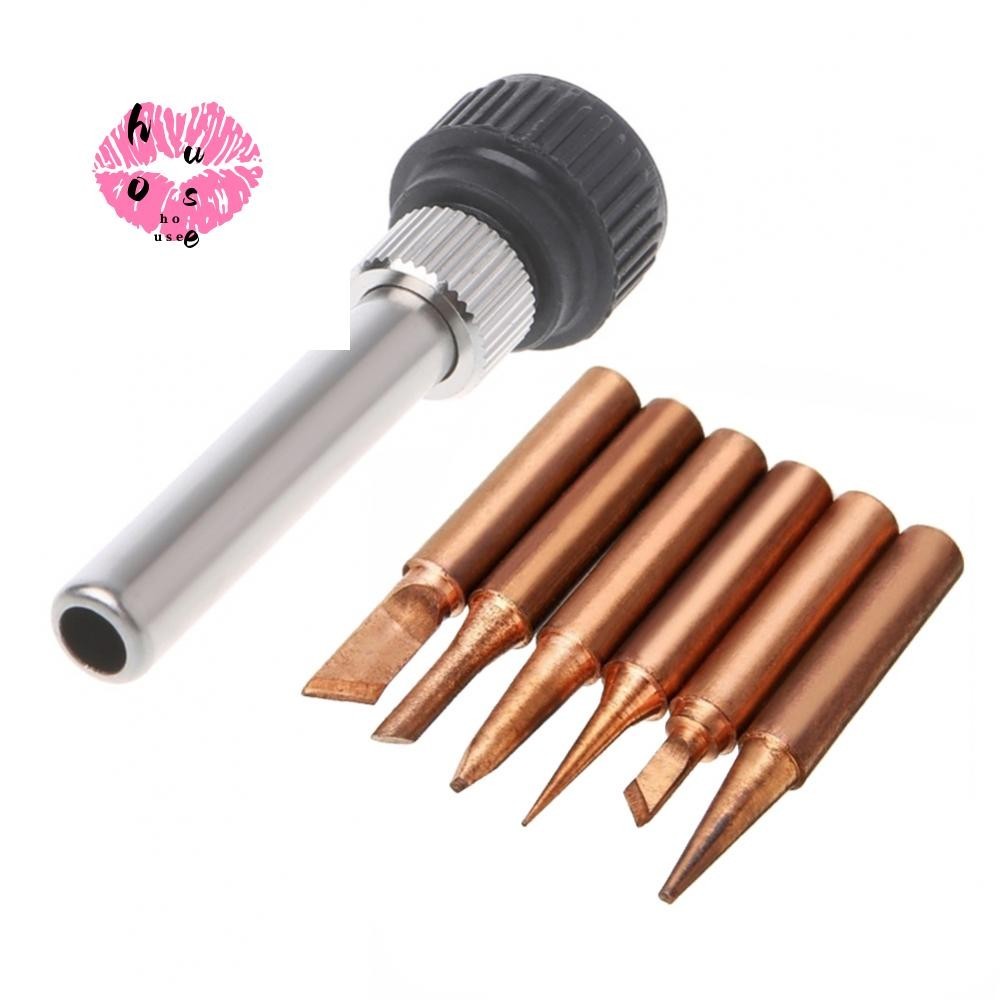 Complete 900MT Copper Soldering Iron Tip & Handle Set 7pcs for Precise ...