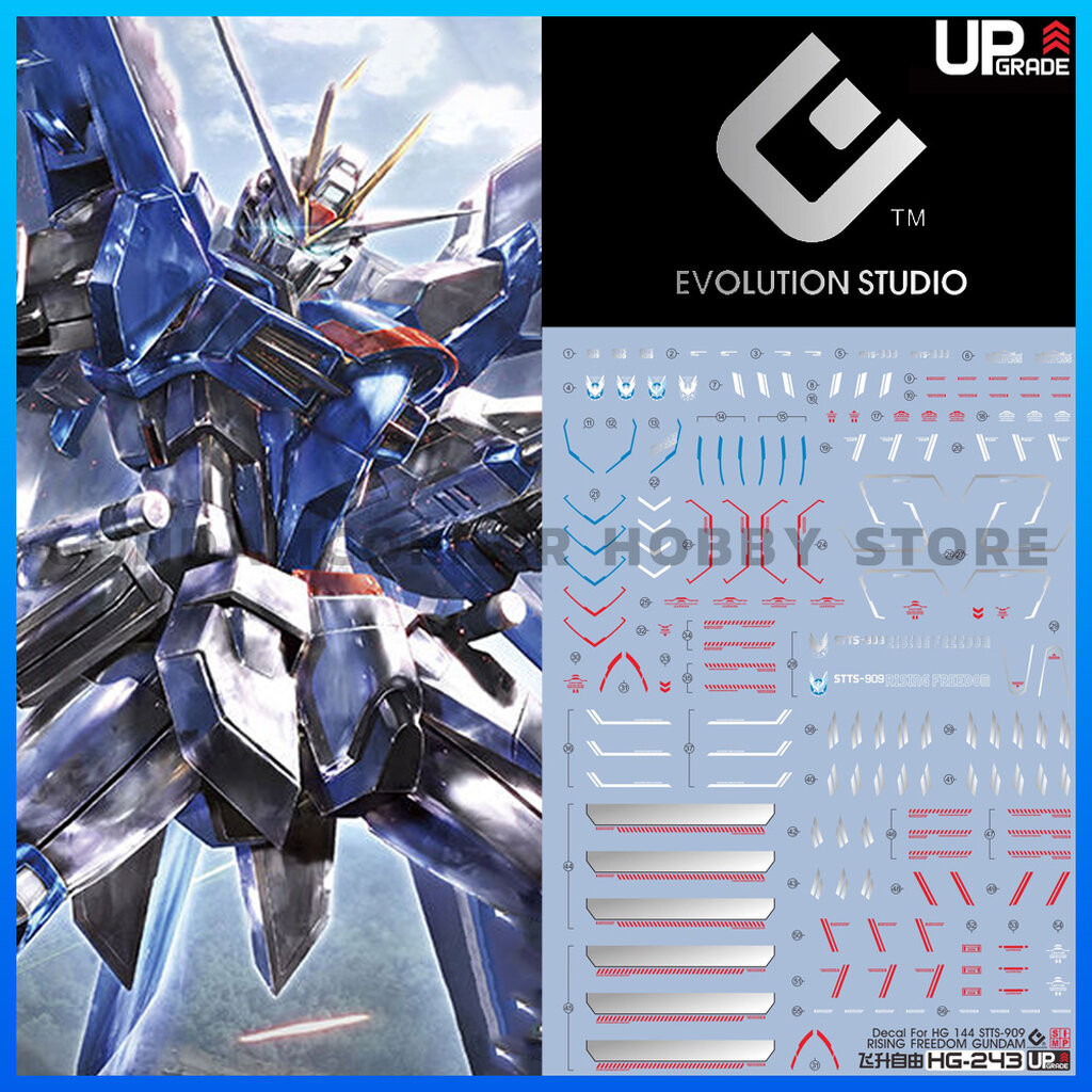ดีคอลน้ำ EVO® HGCE HG RISING FREEDOM UPGRADED VER‼ HG-243 EVO Water ...