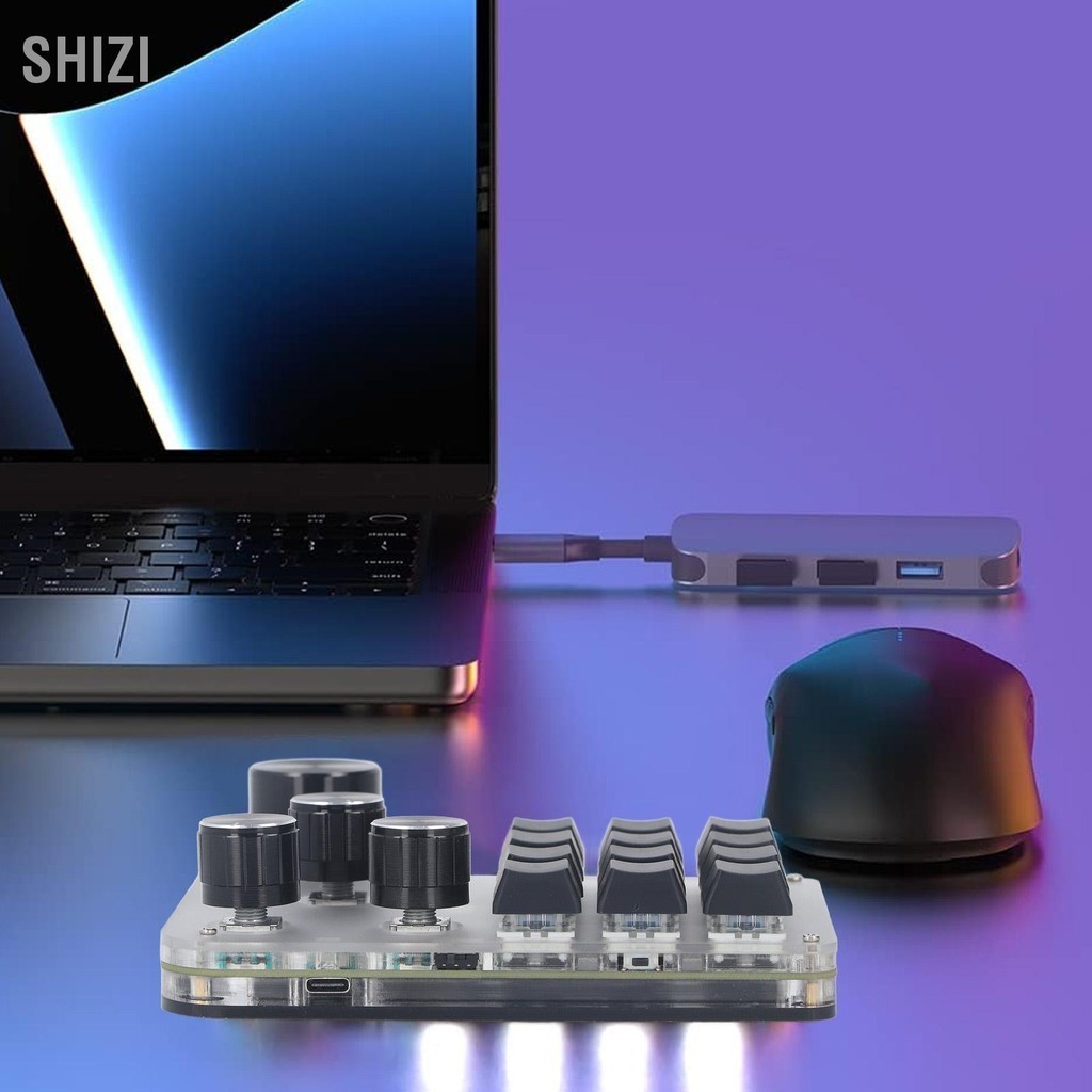 ShiZi USB Mini Macro Mechanical Gaming คีย์บอร์ด C BT 2.4G 3 โหมด 12 ...