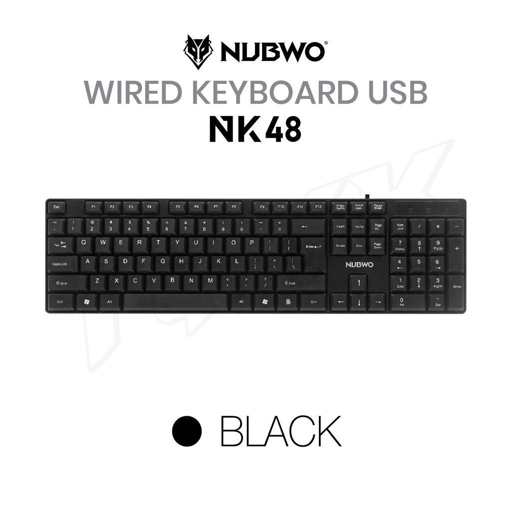 พร้อมส่ง NUBWO รุ่น NK-48 คีย์บอร์ดมีสาย ภาษาไทย+อังกฤษ Keyboard USB ...