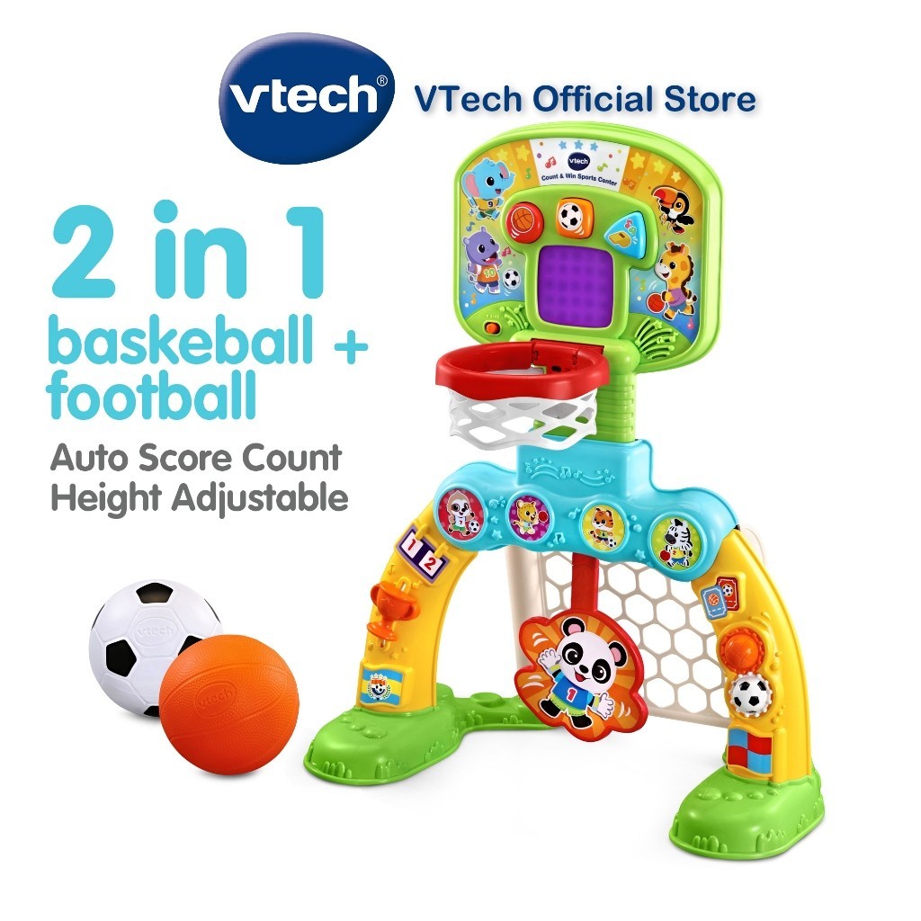 Vtech 2 in 1 Basketball and Football Sports Toys ชุดของเล่นกีฬาบาสเก็ต ...