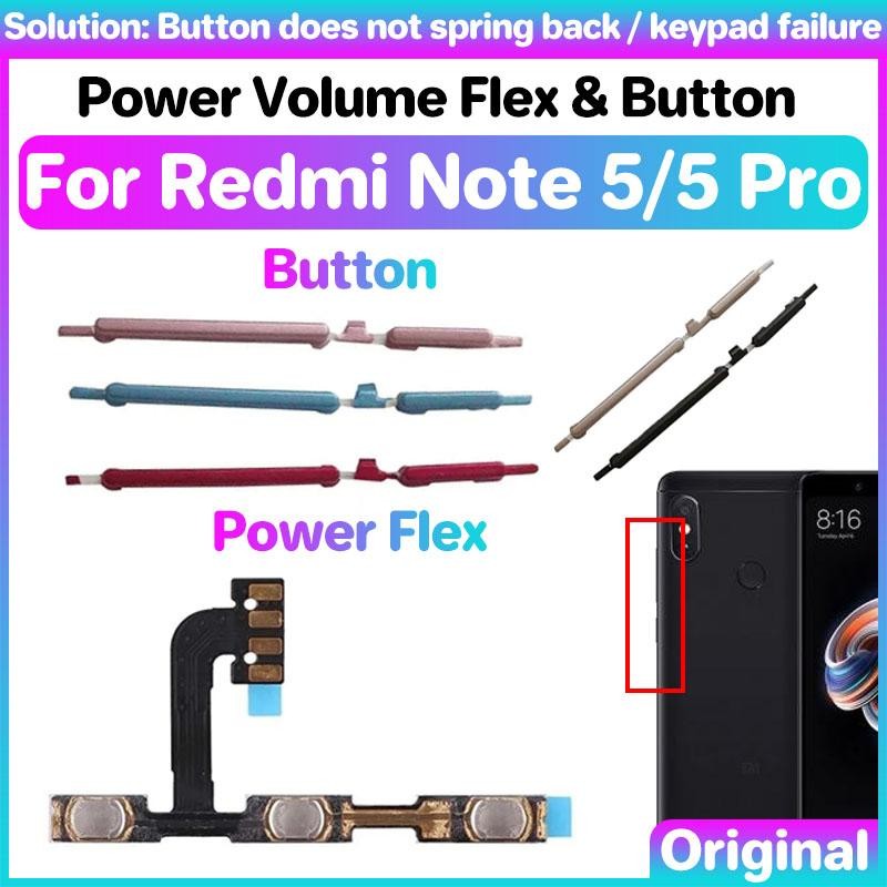 ปุ่มปรับระดับเสียงพลังงาน Flex สําหรับ redmi note 5 pro Switch Power ON ...