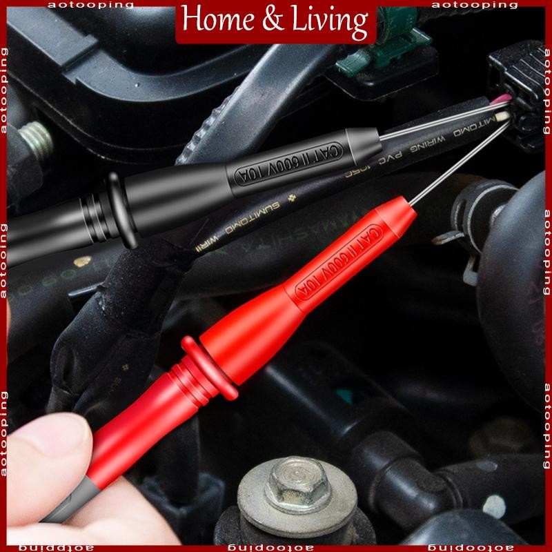 Aoto เข็มเจาะสแตนเลสกลับ Probe Pins Super Tip Multimeter Probes 2 ชิ้น ...