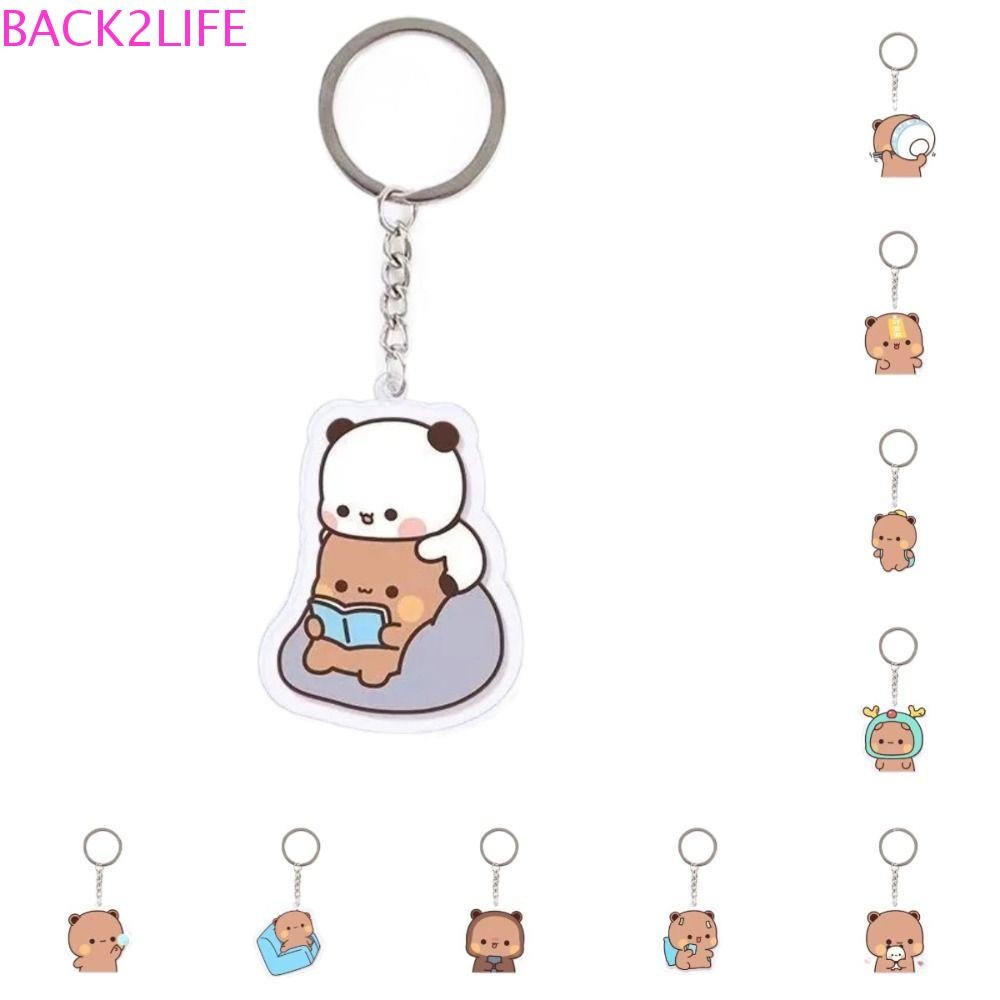 Back2life พวงกุญแจคู่สุดน่ารัก, การ์ตูน Sweet Bubu Dudu Panda Bear พวง ...