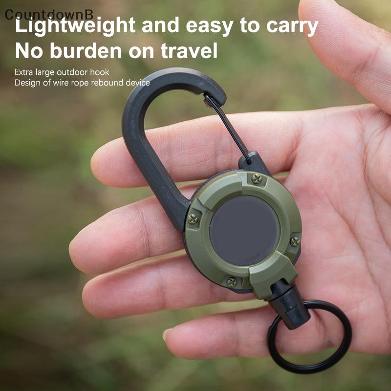 Co กลางแจ้ง Retractable เชือกลวด Retractable พวงกุญแจ Reel Retractable ...
