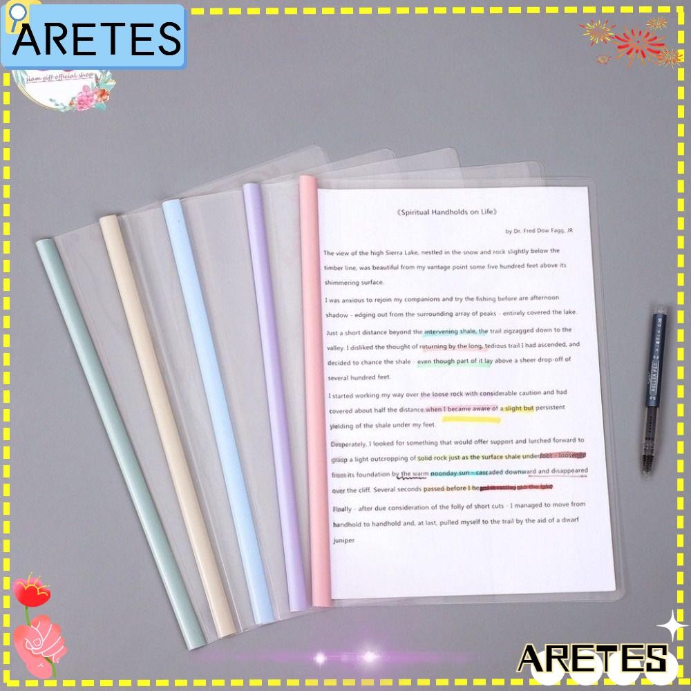 Arees A4 Draw Rod Folder, ที่หนีบก้านเอกสารหนาโปร่งใส, คลิปเก็บกระดาษ ...
