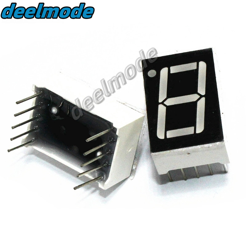 10pcs 7 segment Common Anode/Cathode 1 Bit 0.56" 0.56in Red LED Digital tube | Shopee Thailand
