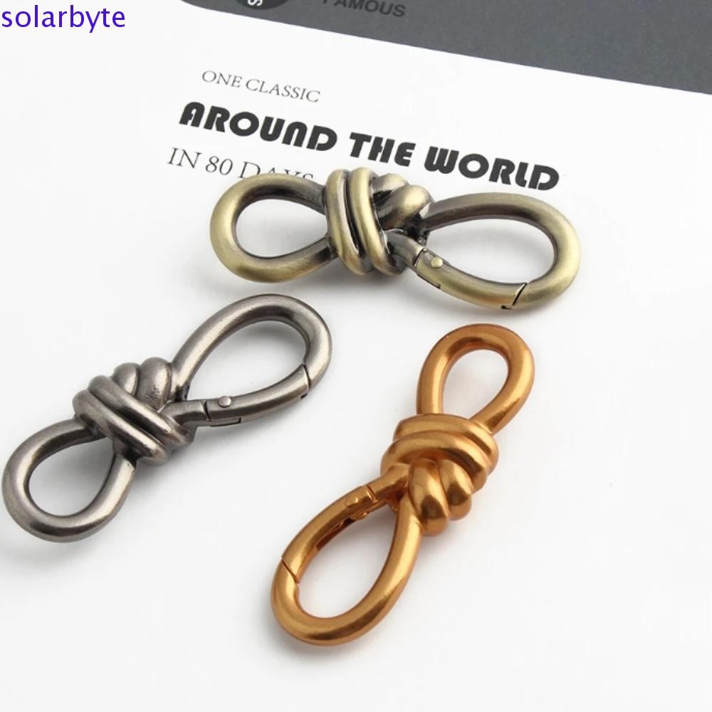 Solarbyte 2 ชิ้น Twist Knot ฤดูใบไม้ผลิหัวเข็มขัด, Keyring Hook Multi-Functional Shortening S ...