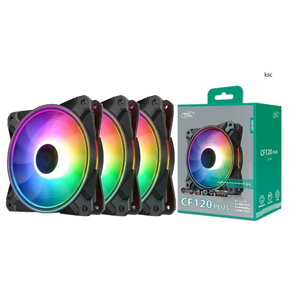 FAN CASE DeepCool CF120 PLUS 3 in 1 ARGB with Controller 1800 RPM รับ ...