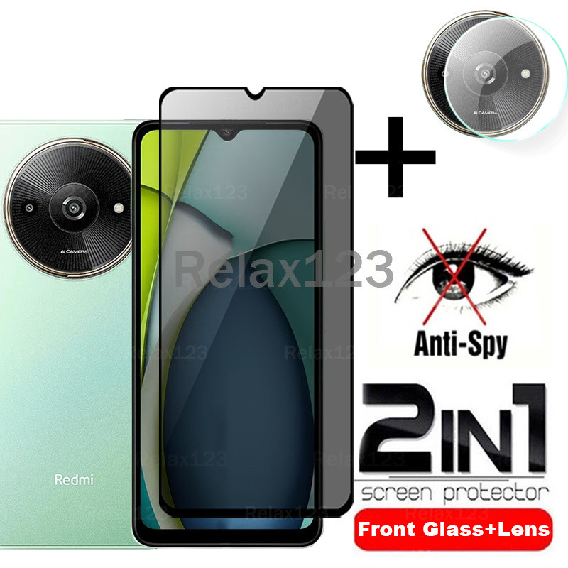 Redmi A3X 4G 2in1 กระจกนิรภัยความเป็นส่วนตัวสําหรับ Xiaomi Redmi A3X 4G ...