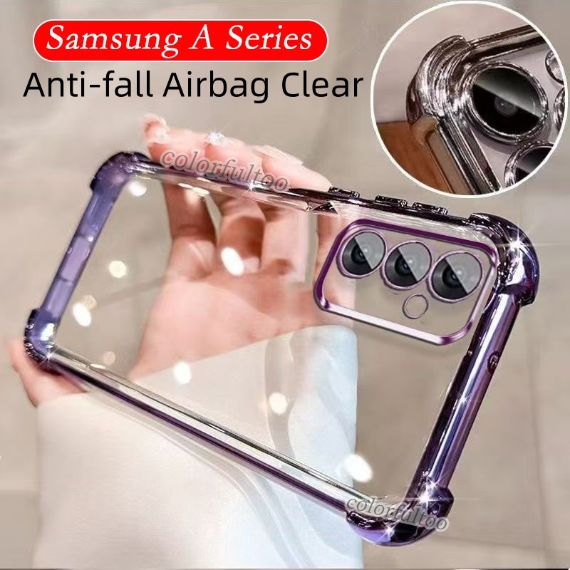 SAMSUNG ปลอกสําหรับSamsung Galaxy A07 A17 A06 A16 A26 A36 A56 16 4G 5GชุบซิลิโคนTPUนุ่มกันกระแทก ...