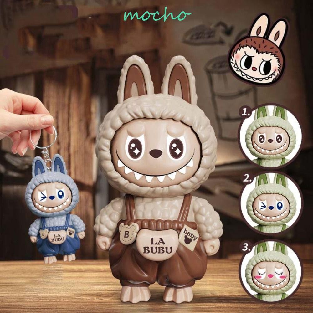 Mocho Labubu ตุ๊กตาเปลี่ยนหน้า,พร้อมพวงกุญแจ 3 Facial Labubu Face ...