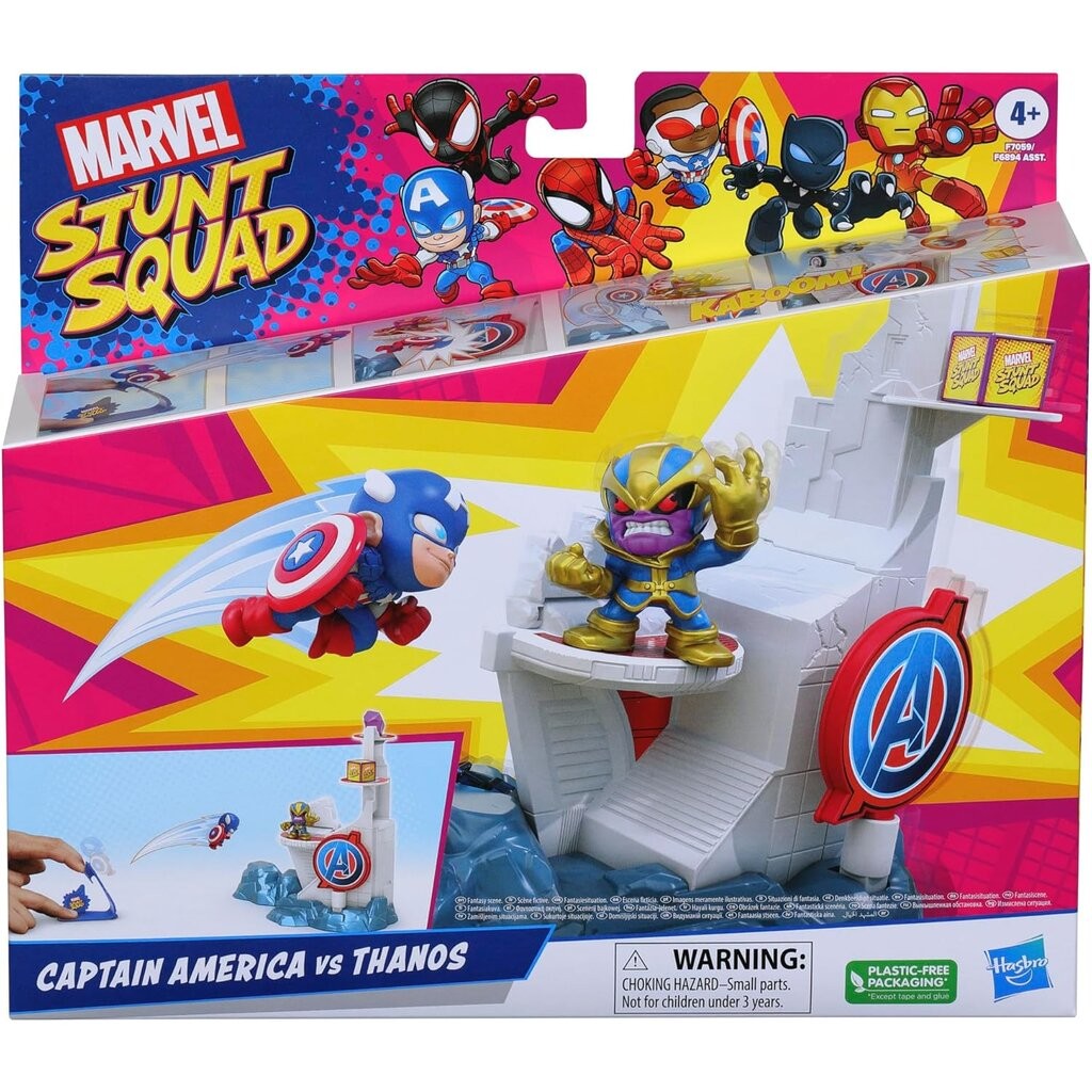 Hasbro Marvel Stunt Squad Tower Smash Playset, Captain America and ...