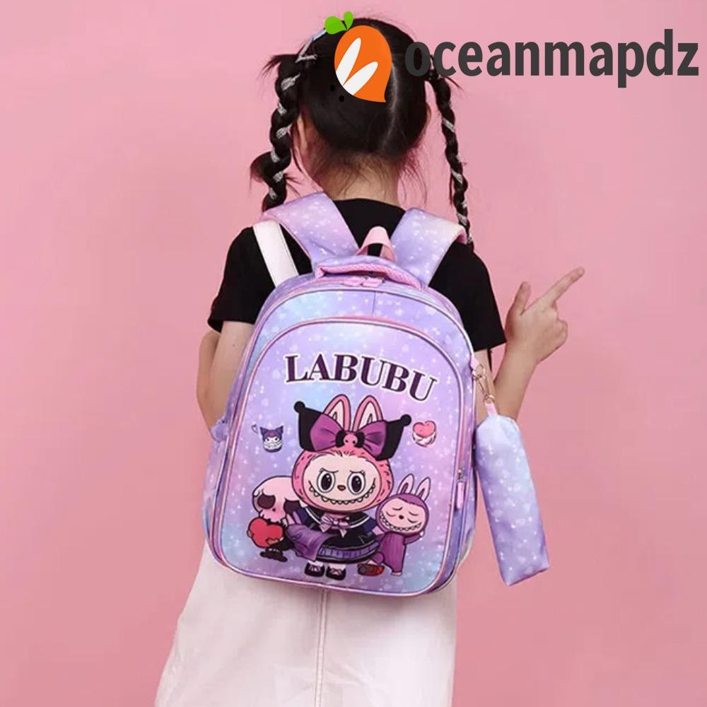 Oceanmapdz Labubu Daypack, Noctilucent Nylon Labubu Backpack, Cute ...