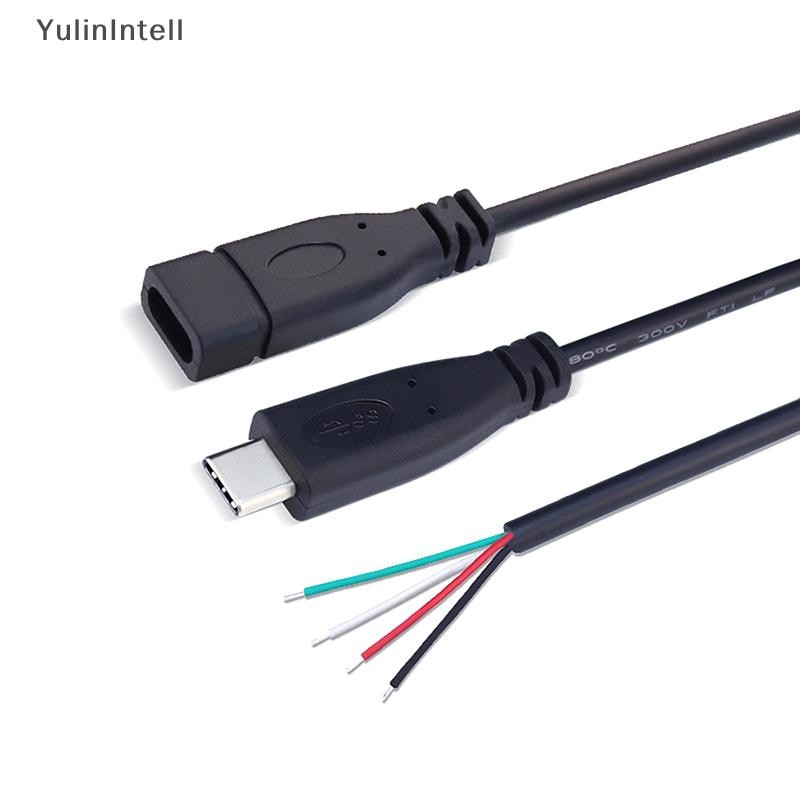 Ylth 1PC DIY ซ่อม USB Type C ชายหญิง 0.25/1/2m 2 4 Core Pin Wire Power ...