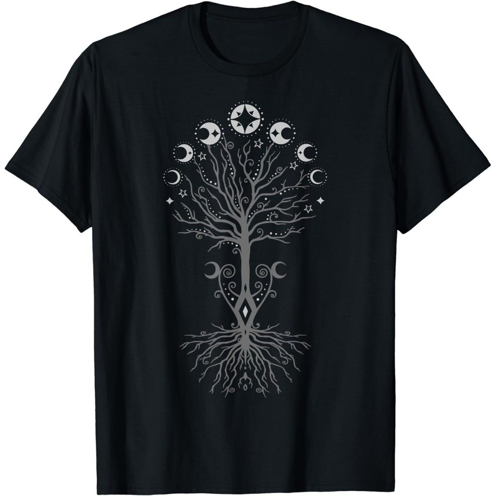 Moon Phases Tree Of Life Yggdrasil Viking Pagan Wicca เสื้อยืด | Shopee ...