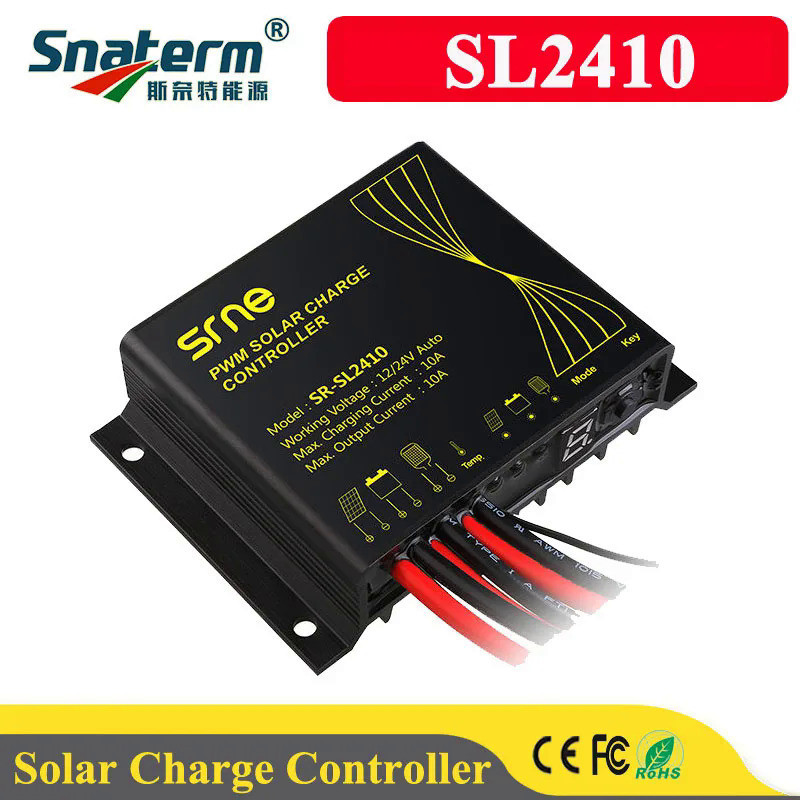 กันน้ํา 20A 10A solar street light Charge controller 12 V/24 V ใช้สําหรับระบบตรวจสอบ SL2410/20 ...