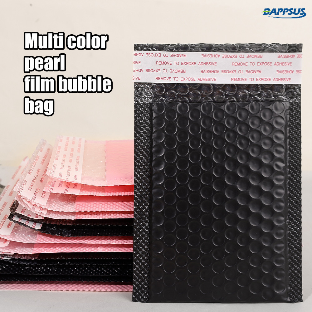 20/10 ชิ้น Self Seal กระเป๋า Bubble Padding สีดําสีขาวและสีชมพู/หลายสี Courier Bubble กระเป๋า ...