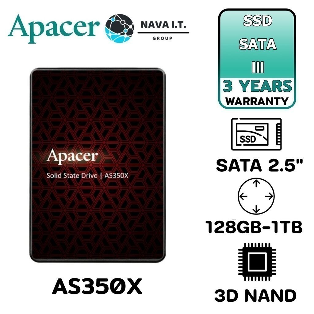 ⚡️กรุงเทพฯด่วน1ชั่วโมง⚡️ APACER SSD SATA III AS350X 128GB /256GB / 512GB / 1TB รับประกัน 3 ปี ...
