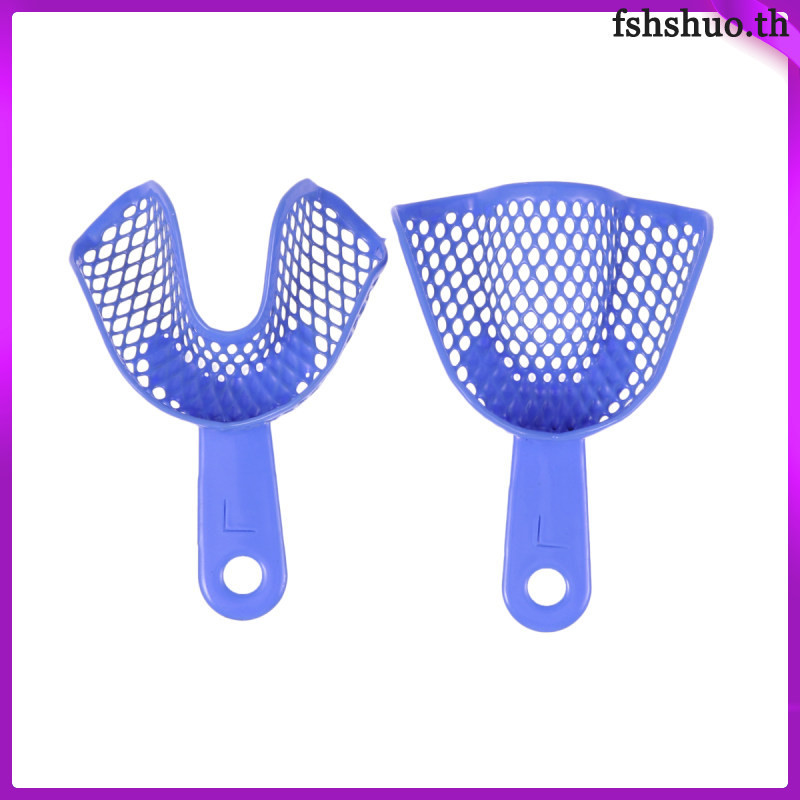 2 ชิ้นทันตกรรมทิ้งถาดพลาสติก Impression ถาดวัสดุทันตกรรม Dual Arch ถาด ...