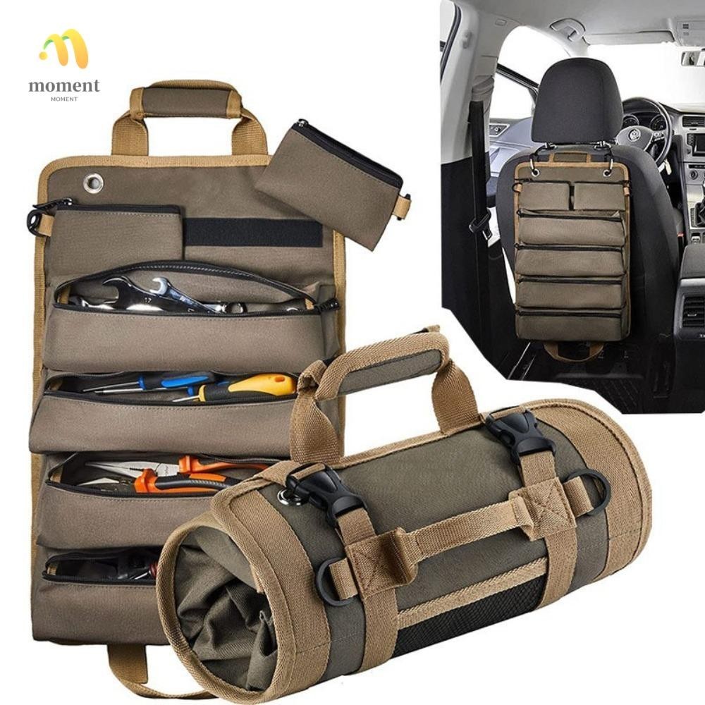Moment Tool Roll Up Bag Motorcycle Truck Heavy Duty Organizer Tool Roll ...