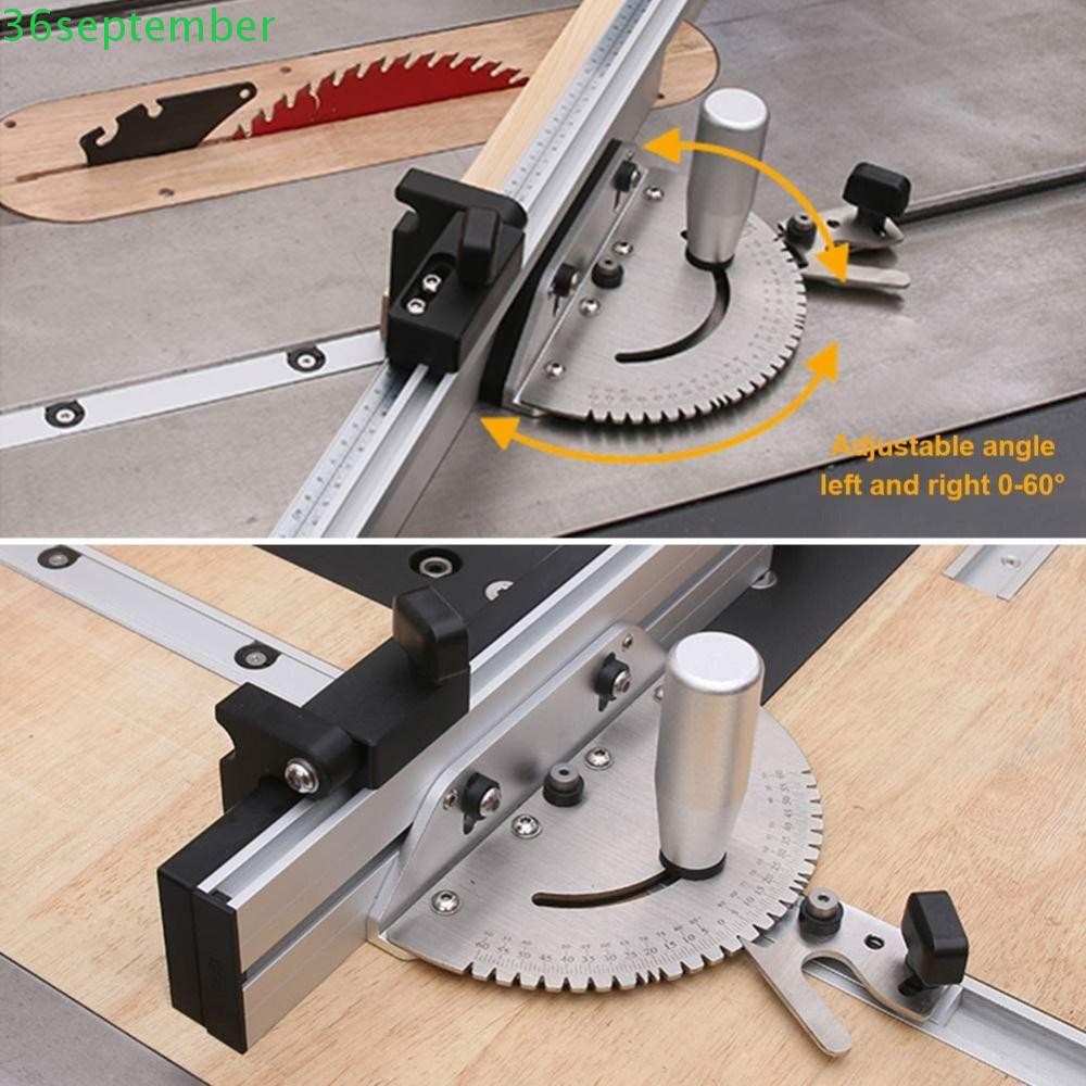 Siptember Miter Gauge, งานไม้ Precision Push ไม้บรรทัด, ปรับ Flip Stop ...