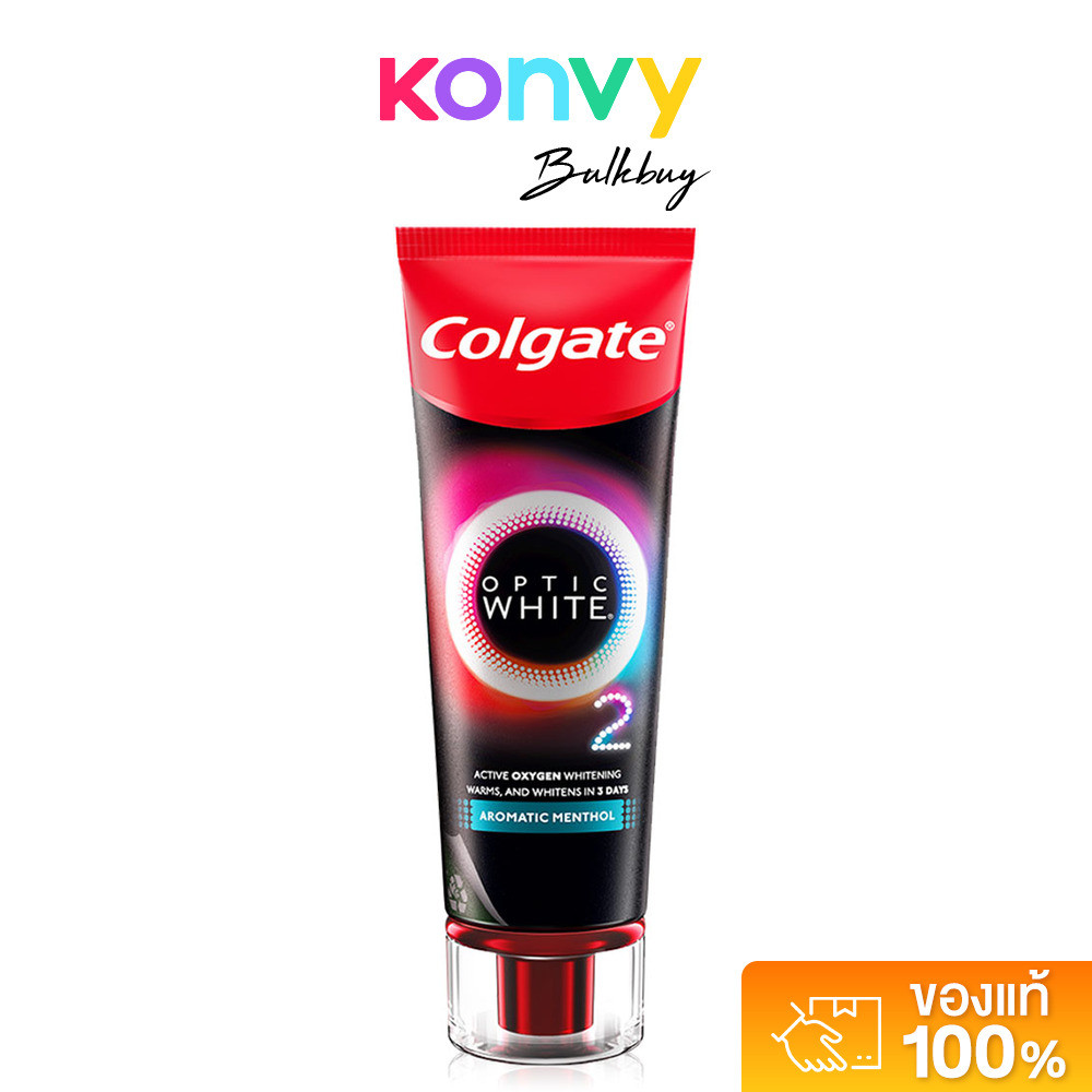 Colgate Optic White O2 Aromatic Menthol Toothpaste 85g ยาสีฟันคอลเกต ...