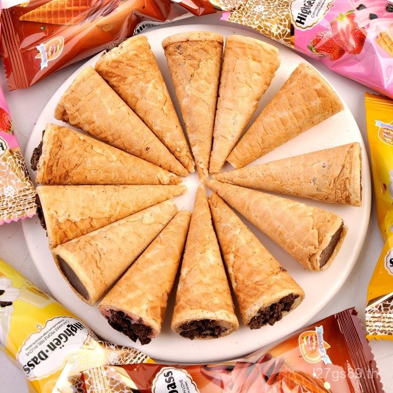โคนไอศกรีมช็อกโกแลต Highgen-Dass 300g โคนช็อกโกแลตกรอบ ของว่างจากคนดัง ...