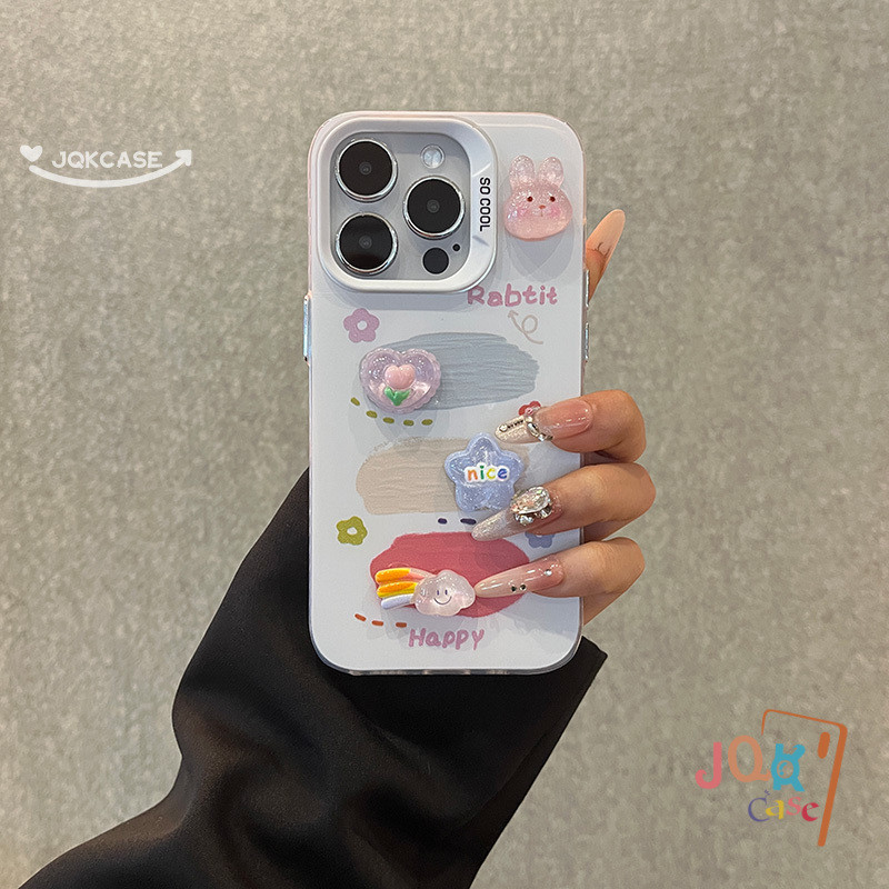 น่ารัก DIY เคสไอโฟน11 เปลือกอ่อน สำหรับ IPhone 13 15 12 7Plus 11 16 14 Pro Max XS XR X 8Plus Max ...