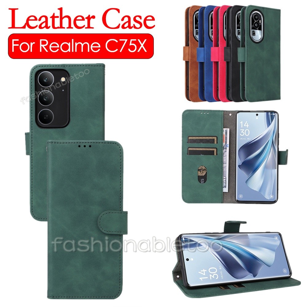 Flip หนังสําหรับ Realme C75 X C75X C71 C 75 C 71 RealmeC75X RealmeC71 ...