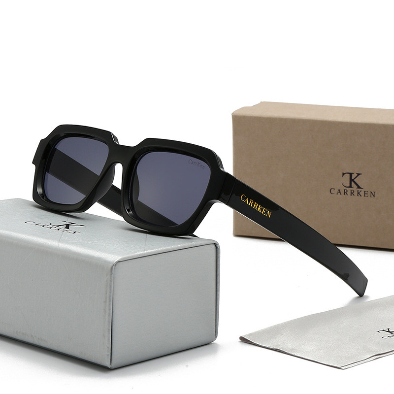 แนวโน้มแฟชั่นแว่นกันแดดกรอบใหญ่สไตล์ร้อน Retro Avant-Garde แว่นตากันแดด ...