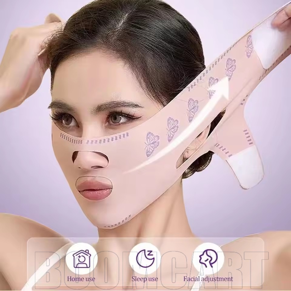 สายรัดหน้าเรียวระบายอากาศพร้อมเทคโนโลยี V-Line Shaper, 360° หน้ากากยก ...