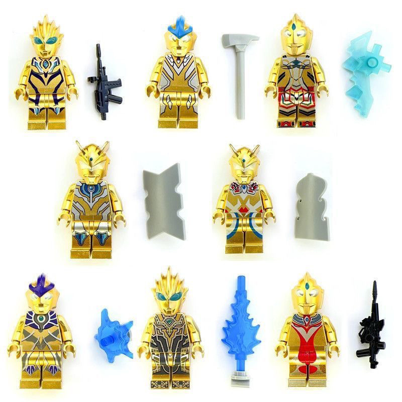 Golden Ultraman Minifigure Building Blocks เด็กประกอบของเล่น Boy Siro ...